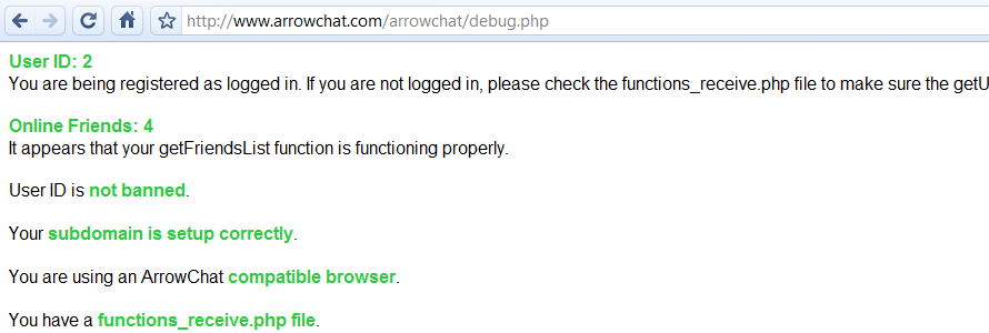 Troubleshoot - ArrowChat Software